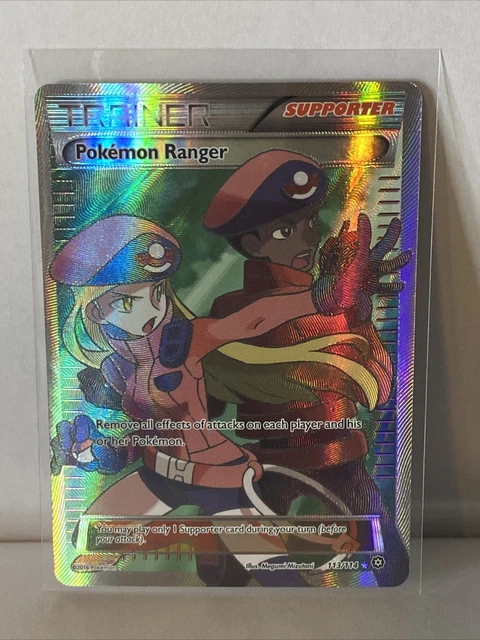 POKEMON RANGER 113/114 Ultra Rare Art Full Holo Steam Siege Pokémon TCG ...
