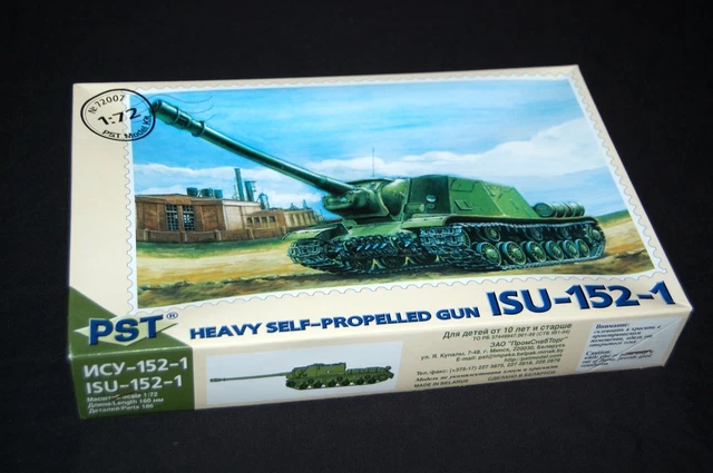 PST 1/72 SCALE Soviet WW2 ISU-152-1 Heavy Self Propelled Gun Tank Model ...
