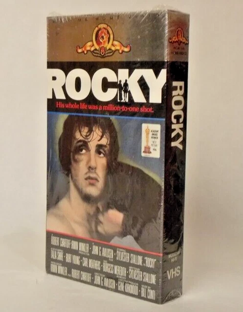 ROCKY SEALED VHS Tape Sylvester Stallone 1976 MGM/UA Home Video 3 ...