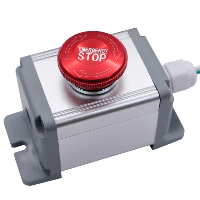 22MM EMERGENCY STOP Latching Stainless Steel Switch Station Box 3A EUR ...