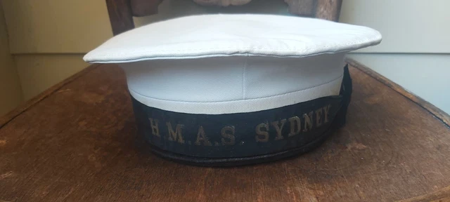 WW2 HMAS SYDNEY sailors cap RAN Royal Australian Navy cap hat $136.30 ...