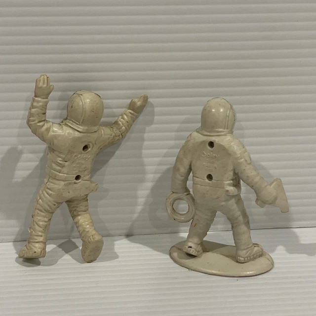 VINTAGE BOLEY PLASTIC Astronaut Spaceman Toy 2” Figures X2 1998 Space ...