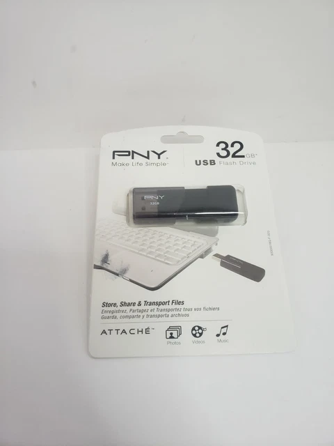 NEW PNY ATTACHÉ 32GB USB 2.0 Flash Drive RETAIL PACKAGE P-FD32GATT03-GE ...