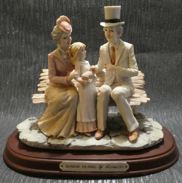 SUNDAY OUTING BY Leonardo Figurine Ornament Man Woman Girl Puppy £6.95 ...