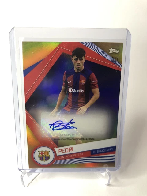 TOPPS 2023-24 FC Barcelona Topps set fan Pedri auto 1/1 uno di uno EUR ...