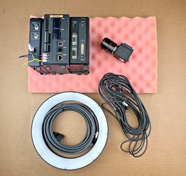 KEYENCE CA-HX500M CAMERA + CV-X290AP + CA-DC30E + CA-DRW20X Ring Light ...