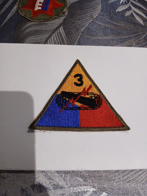 PATCH ARMEE US 3RD ARMORED DIVISION WW2 original EUR 12,00 - PicClick FR