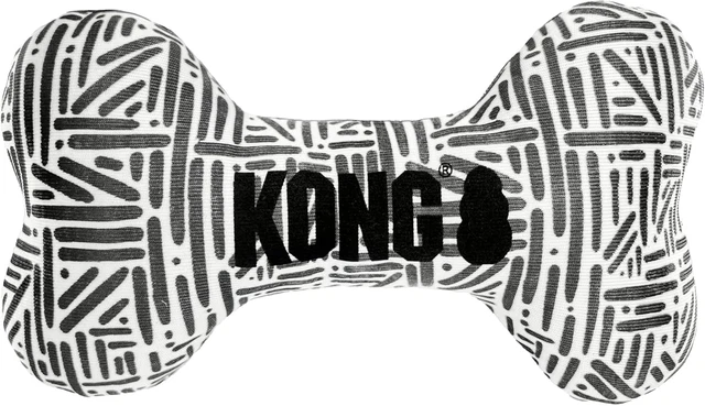 KONG MAXX BONE - Durable Squeaker Plush Dog Toy - for Small/Medium Dogs ...