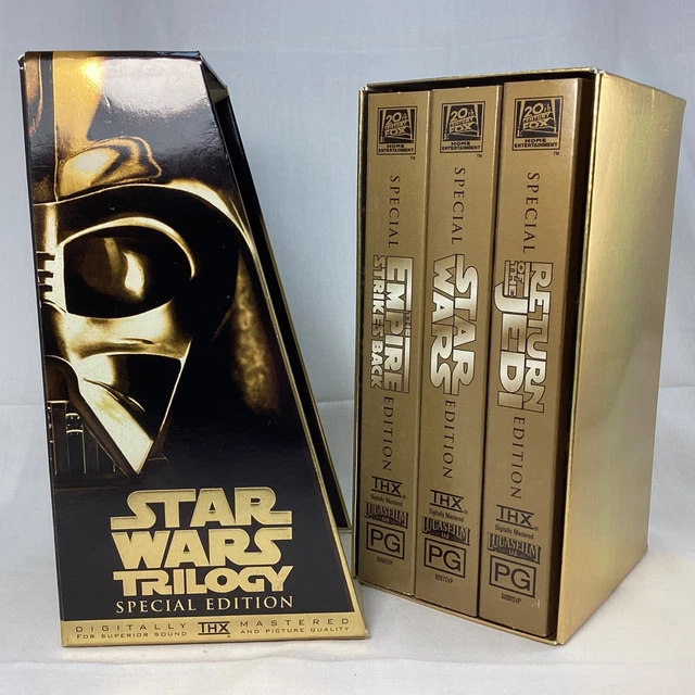 STAR WARS TRILOGY Special Edition Gold VHS Box Set 3 Tapes (1C ) MO#753 ...