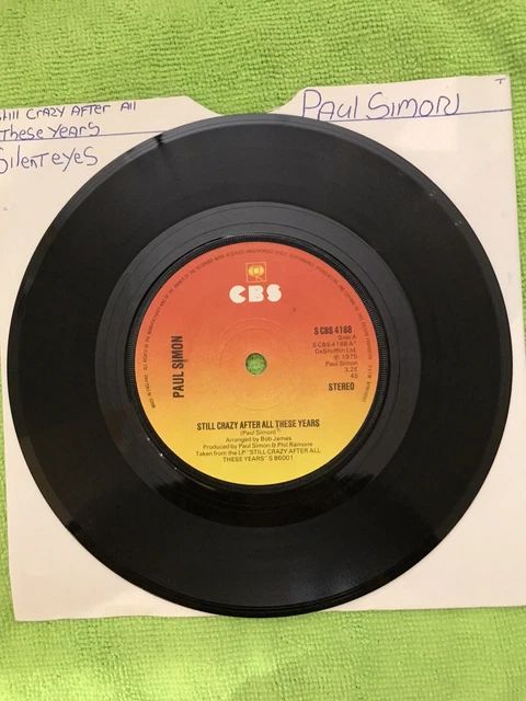Paul Simon Still Crazy After All These Years 7 Vinyl Single Record