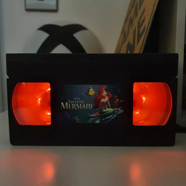 THE LITTLE MERMAID LED VHS Video Tape Light Lamp Birthday Xmas Disney ...