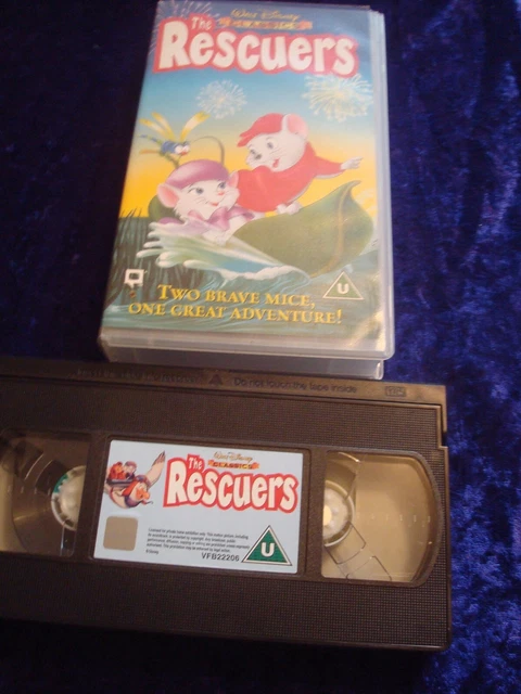 VHS.THE RESCUERS.WALT DISNEY Classic Animated Cartoon.uk Pal Video Tape ...