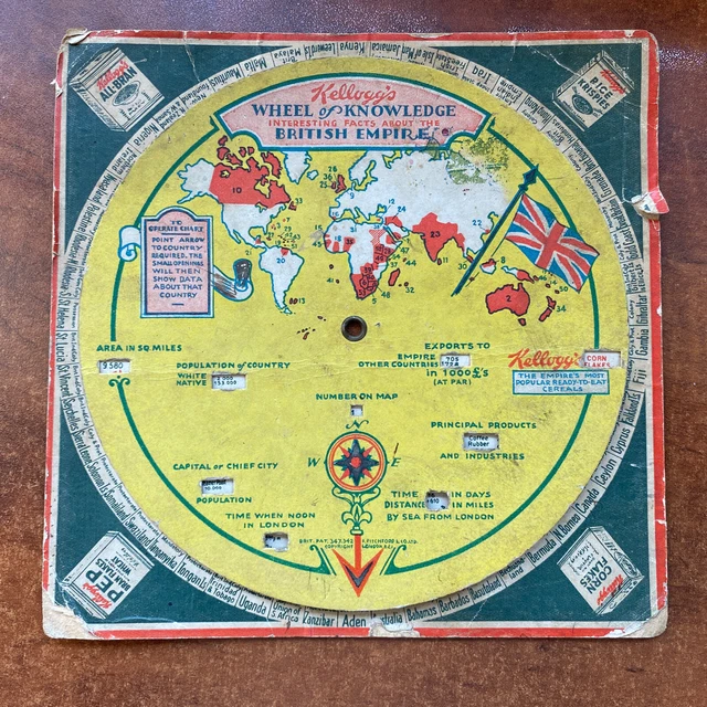 KELLOGGS WHEEL OF Knowledge Interesting Facts About The British Empire kelloggs-wheel-of-knowledge-interesting-facts-about-the-british-empire
