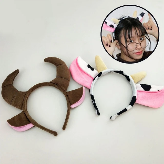 CREATIVE COW MILK Horn Ear Headband Animal Cosplay Costume Hair Band ...