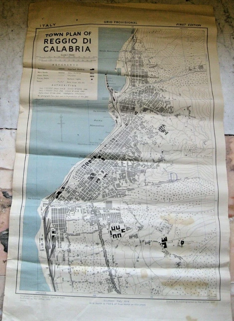CARTINA GEOGRAFICA MILITARE - REGGIO DI CALABRIA - 1943 EUR 15,00 ...