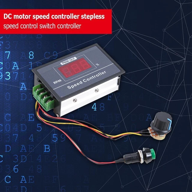 PWM MOTOR SPEED Controller DC 6-60V 30A Stepless Speed Regulator Switch ...