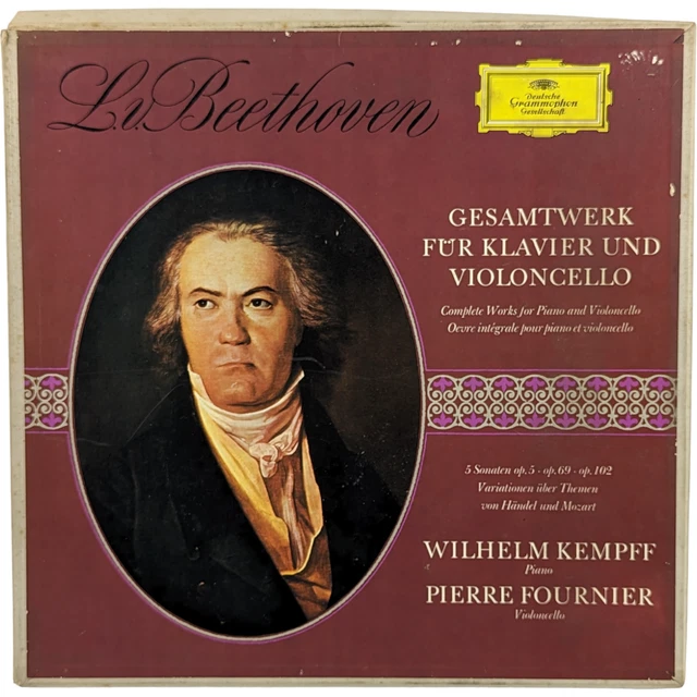 BEETHOVEN COMPLETE WORKS Violin Cello Kempff Fournier DGG 138 993/5 3LP ...