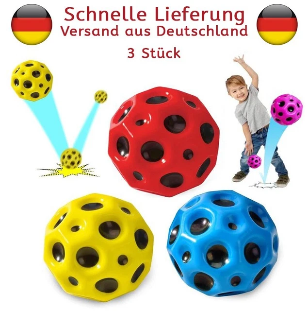 ASTRO JUMP BALL Moon Ball Hoch springender Gummiball Elastische Kugel 3 ...