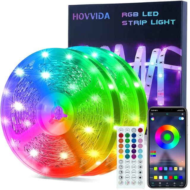 HOVVIDA LED STRIP Lights 20M 2x10M 30 LEDs/Meter RGB 24V LED Strip 600 ...