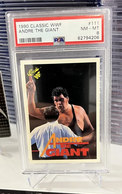 ANDRE THE GIANT 1990 Classic WWF #111 Wrestling Card WWE PSA 8 POP 24 ...