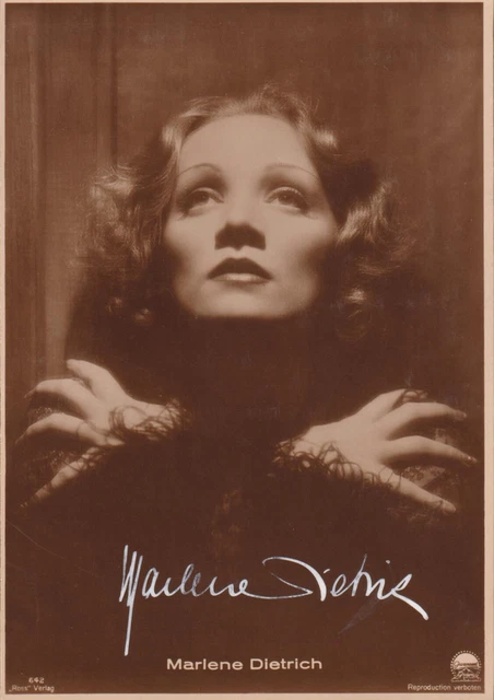 MARLENE DIETRICH ORIGINAL Autogramm Ross Postkarte Shanghai-Express ...