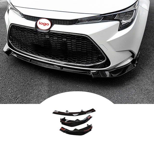 FRONT BUMPER LIP Spoiler Bodykit Refit Gloss Black For Toyota Corolla ...