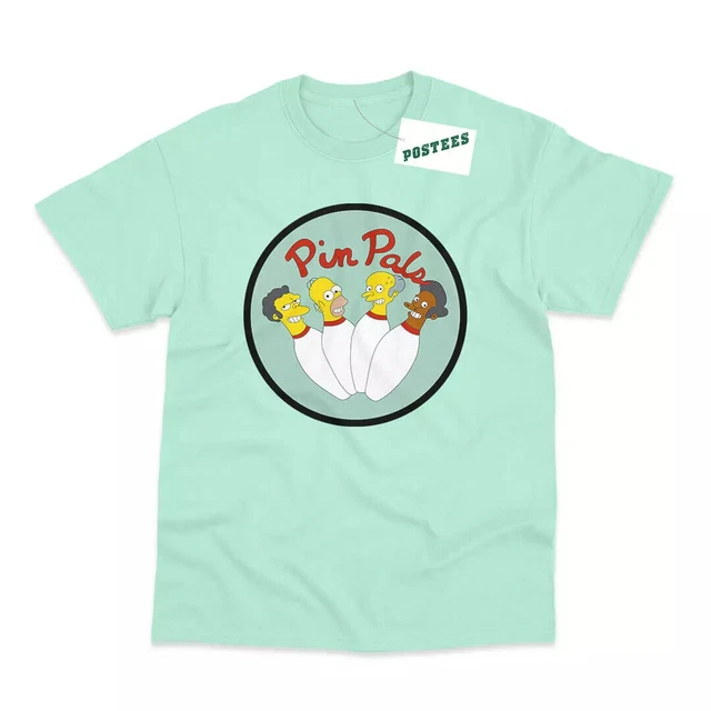 PIN PALS BOWLING Team Inspired By The Simpsons Dtg Printed T-Shirt £18. ...