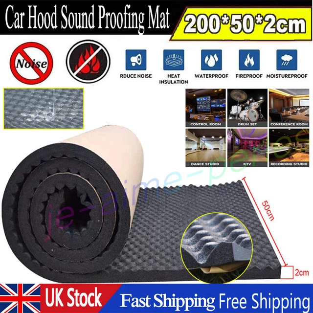 SELF-ADHESIVE CAR HOOD Sound Proofing Deadening Heat Noise Insulation ...