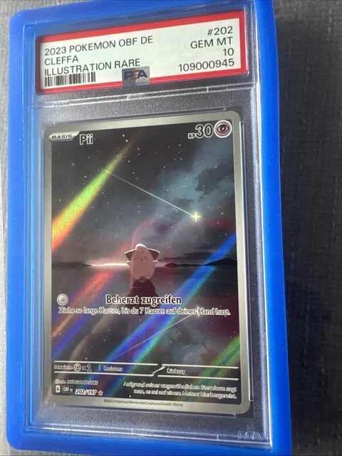 POKEMON PII 202/197 Cleffa Obsidian Flammen | GER | PSA 10 LOW POP! EUR ...