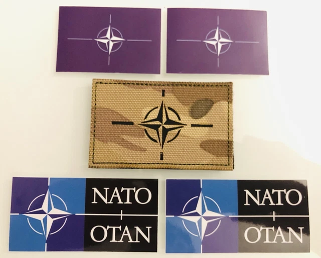 PATCH NATO +4 Adesivi militari toppa esercito Usa Europe Ukraine Russia ...