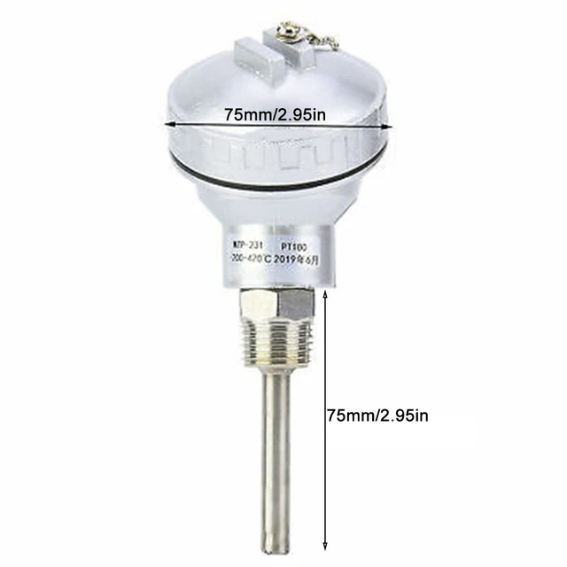 ROBUST 12 NPT Threaded RTD PT100 Temperature Probe for Industrial ...