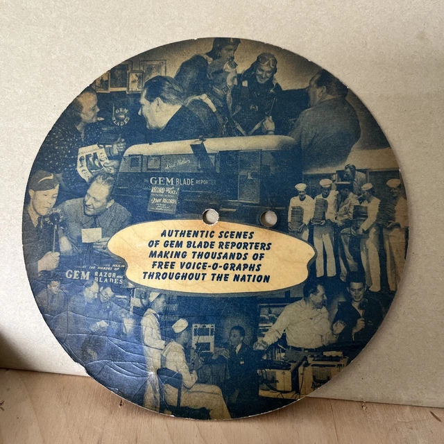 ORIGINAL WW2 VOICE -O-Graph Buy Bonds Record Compliments GEM Razors £25 ...
