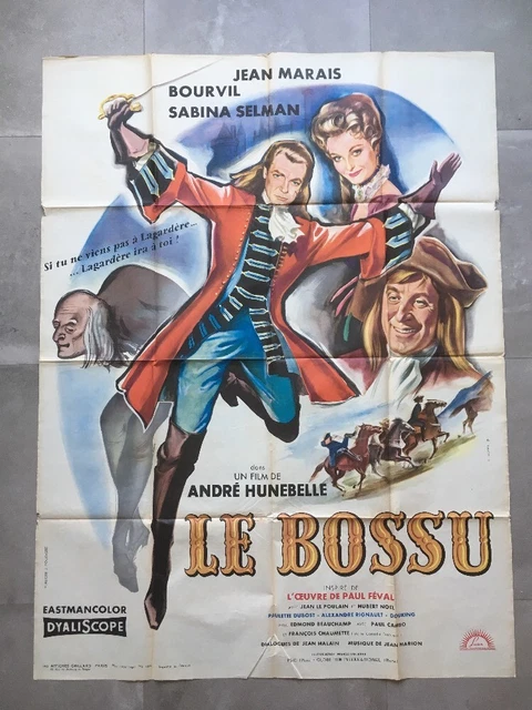 AFFICHE ORIGINALE LE BOSSU - JEAN MARAIS - BOURVIL - 1959 - 120*160 Cm EUR 129,00 - PicClick FR