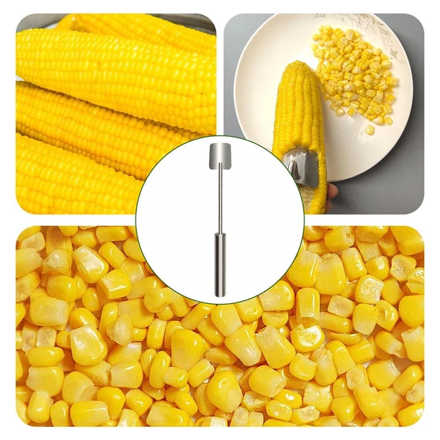 CORN COB PEELER Easy Clean Corn Cob Peeler Stainless Steel Splitter ...