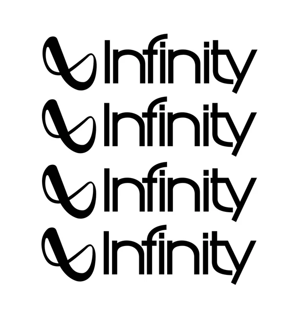 INFINITY DECALS INFINITY Audio Logo Stickers Car Laptop Window Truck ...