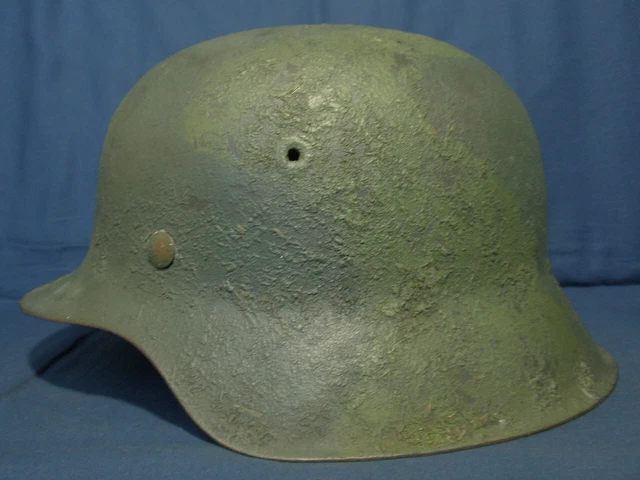 WW2 GERMAN M-42 wood chip camo helmet. Size 62. Name. Untouched. £159. ...