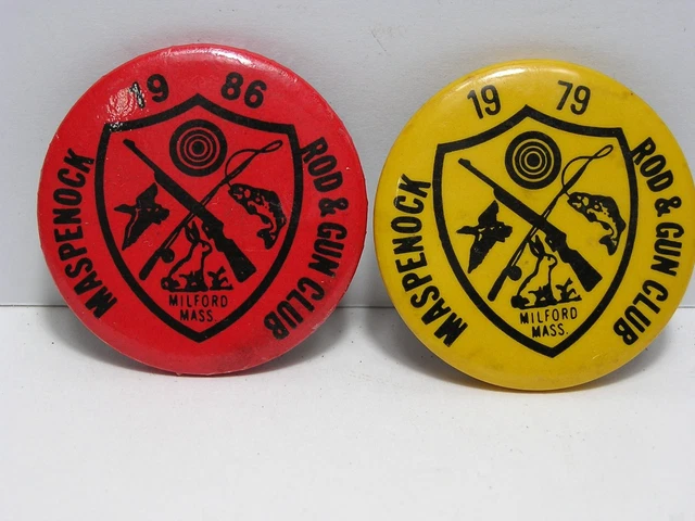 VINTAGE MASPENOCK ROD & Gun Club Pins MIlford Mass. £5.93 - PicClick UK