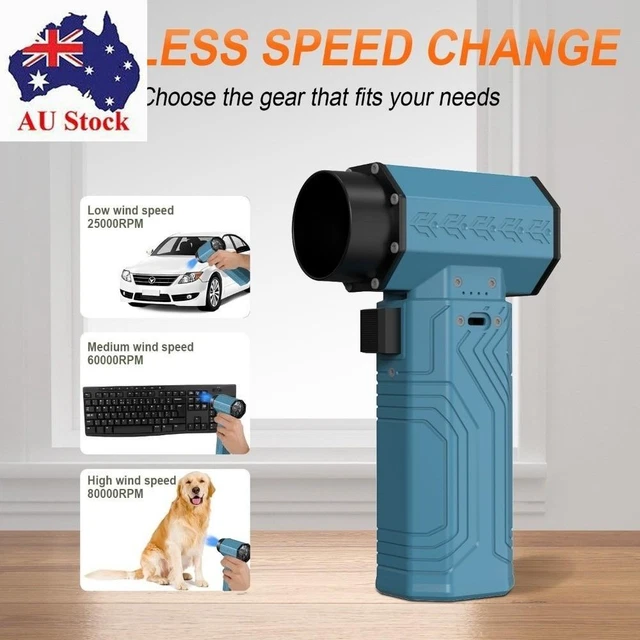 MAX.600G THRUST TURBO Jet Fan Adjustable Wind Speed Powerful Blower $83 ...