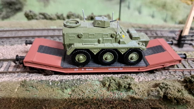 AIRFIX HORNBY BR Lowmac Wagon with kit built Armoured Car £12.15 ...