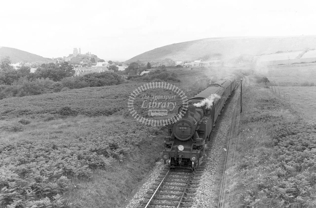 PHOTO BR BRITISH Railways Steam Locomotive Ivatt 3 2-6-2T 41295 Corfe ...