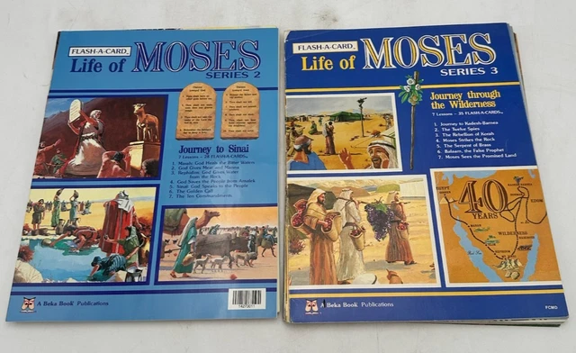 ABEKA A BEKA Life of Moses Flash A Card Bible Stories - Series 2 & 3 ...
