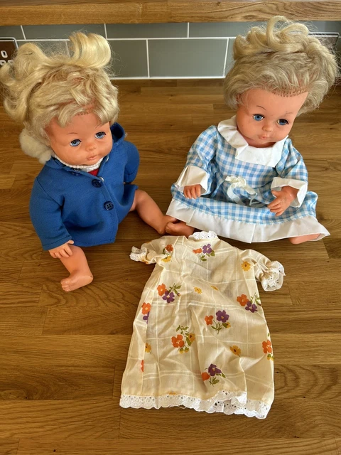 TWO VINTAGE 1970s Palitoy Tiny Tears Dolls And Outfits £60.00 - PicClick UK
