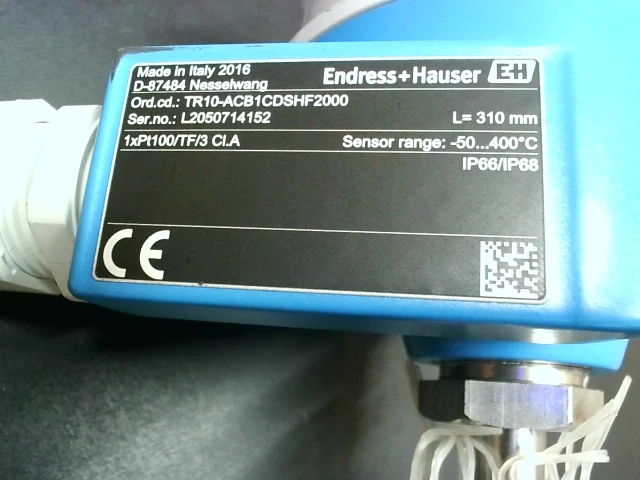 ENDRESS + HAUSER D-87484 Rtd Thermmeter TR10-ACB1CDSHF2000 310m - Neuf ...
