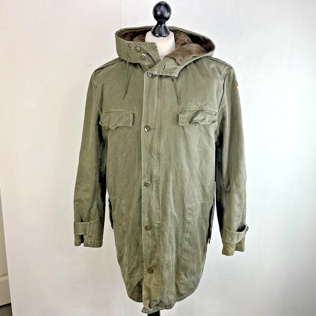 VINTAGE BUNDESWEHR GERMAN Army Parka Jacket Olive Green & Liner size XL ...