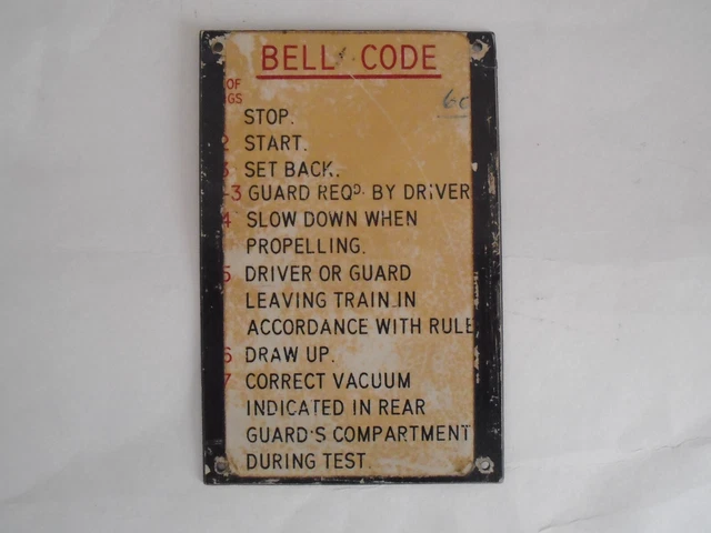 OLD BAKELITE SIGN from cab of British Railways DMU. £11.11 - PicClick UK