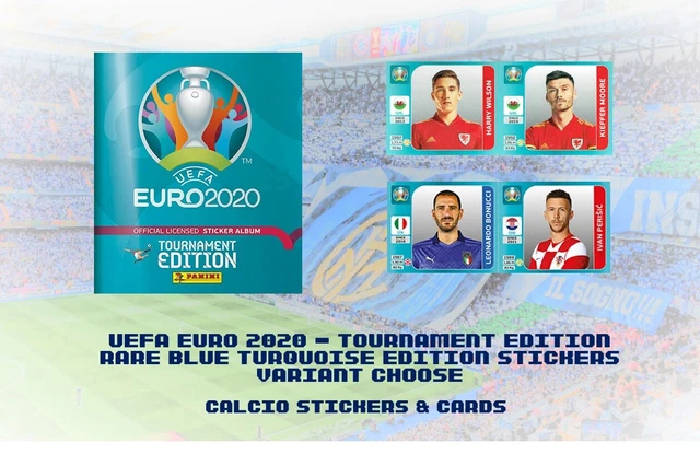 EURO 2020 TOURNAMENT Edition Rare Blue Turquoise Edition Stickers ...