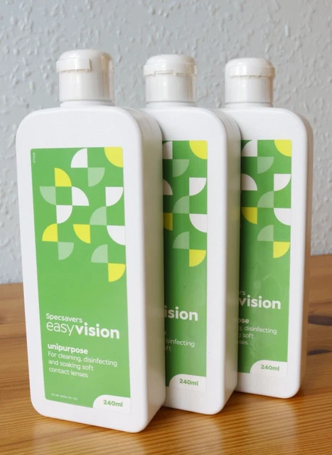 SPECSAVERS EASYVISION ALL Purpose Contact Lens Solutions x 3 Bottles ...