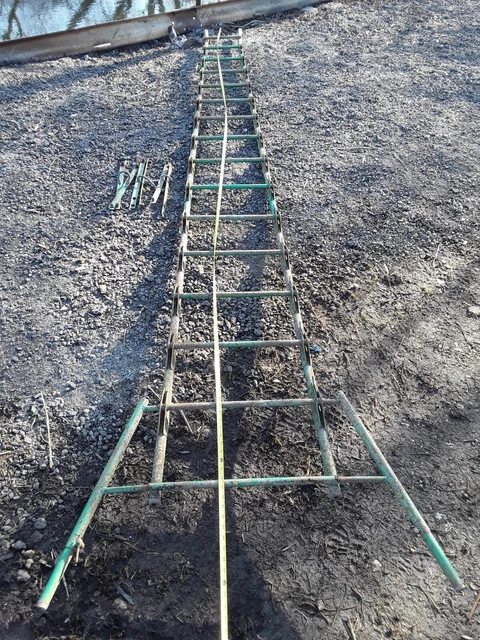 VINTAGE METAL LADDER wartime tubular folding ladder £20.00 - PicClick UK