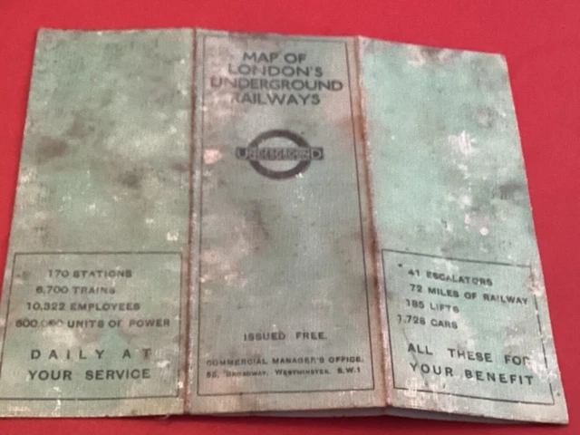 ORIGINAL 1926 MAP of London’s Underground Railways F.Stingemore £31.67 ...