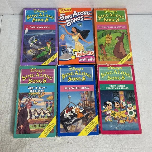 WALT DISNEY SING Along Songs COMPLETE 12 VHS Tape Set Lot Zip A Dee Doo ...